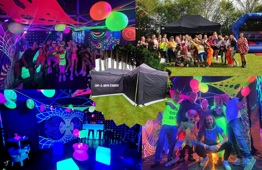 UV Rave Party Tent & Marquee Hire | UV Event Décor Sales & Glow Events ...
