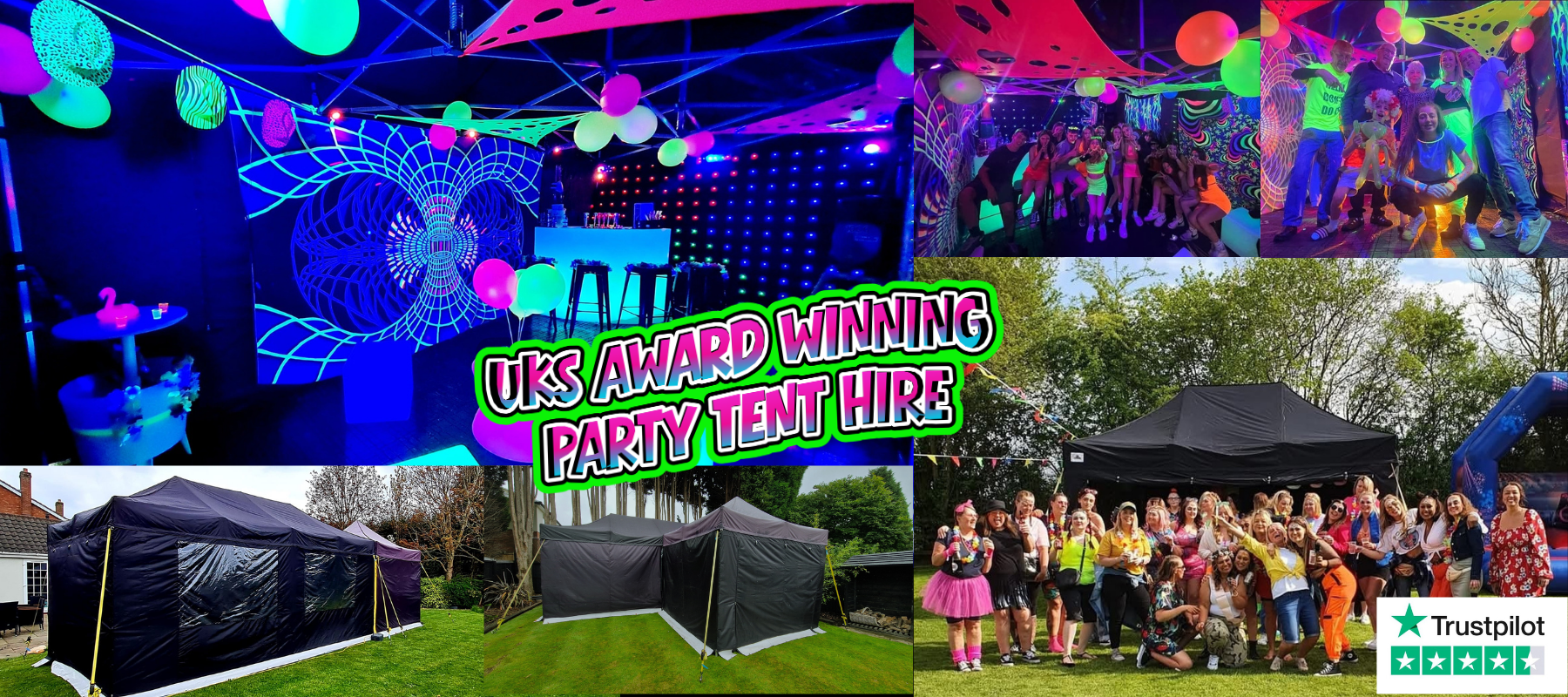 UV Rave Party Tent & Marquee Hire | UV Event Décor Sales & Glow Events ...