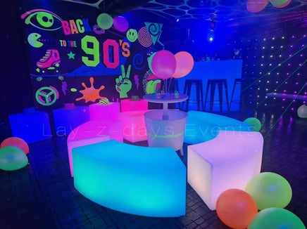 Uv Neon Back to the 90s Glow Party Backdrop & stand hire| Lay-z-days ...